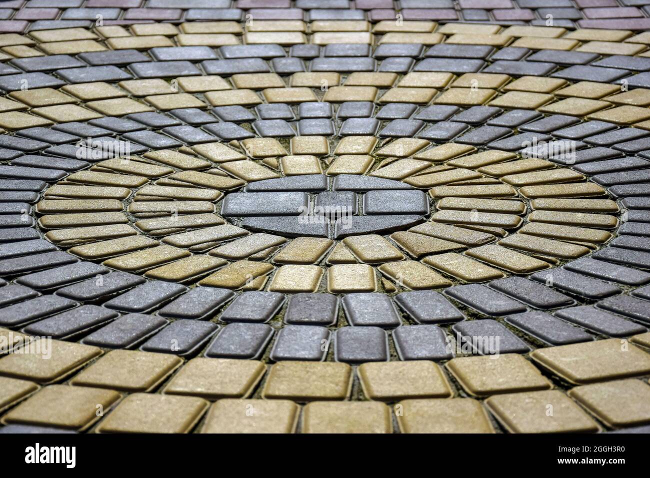 Circle pattern stone block paving hi-res stock photography and images ...