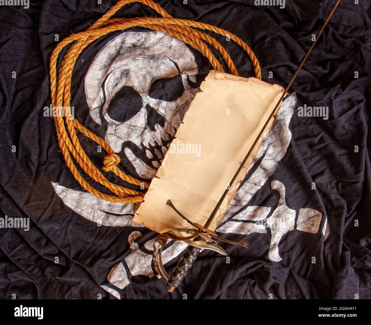 black pirate flag jolly roger blank blank papyrus with place for text ...