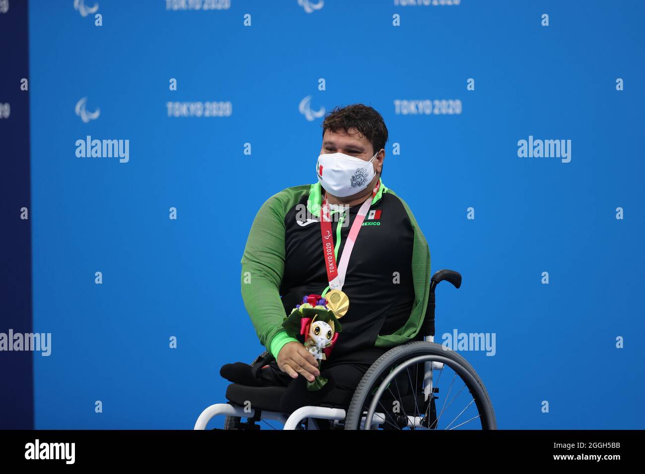 Gold medalist CASTORENA Arnulfo (MEX) celebrates on the podium for the ...