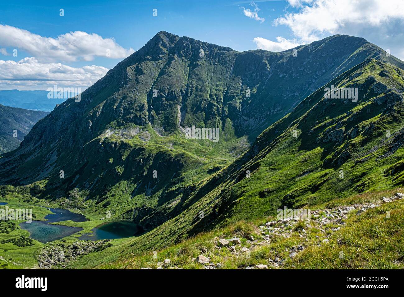 Jakubina peak and mountain lakes, Western Tatras mountains, Slovak ...