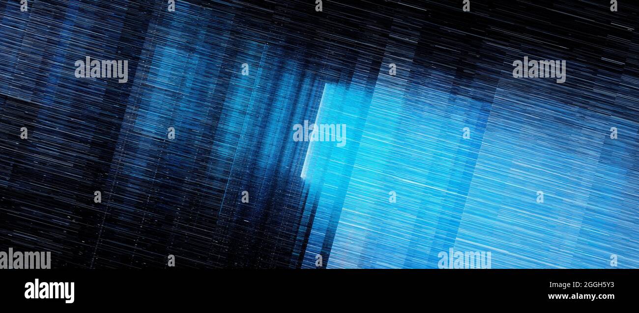 Blue glowing multidimensional quantum computing grid, computer generated abstract background, 3D ...