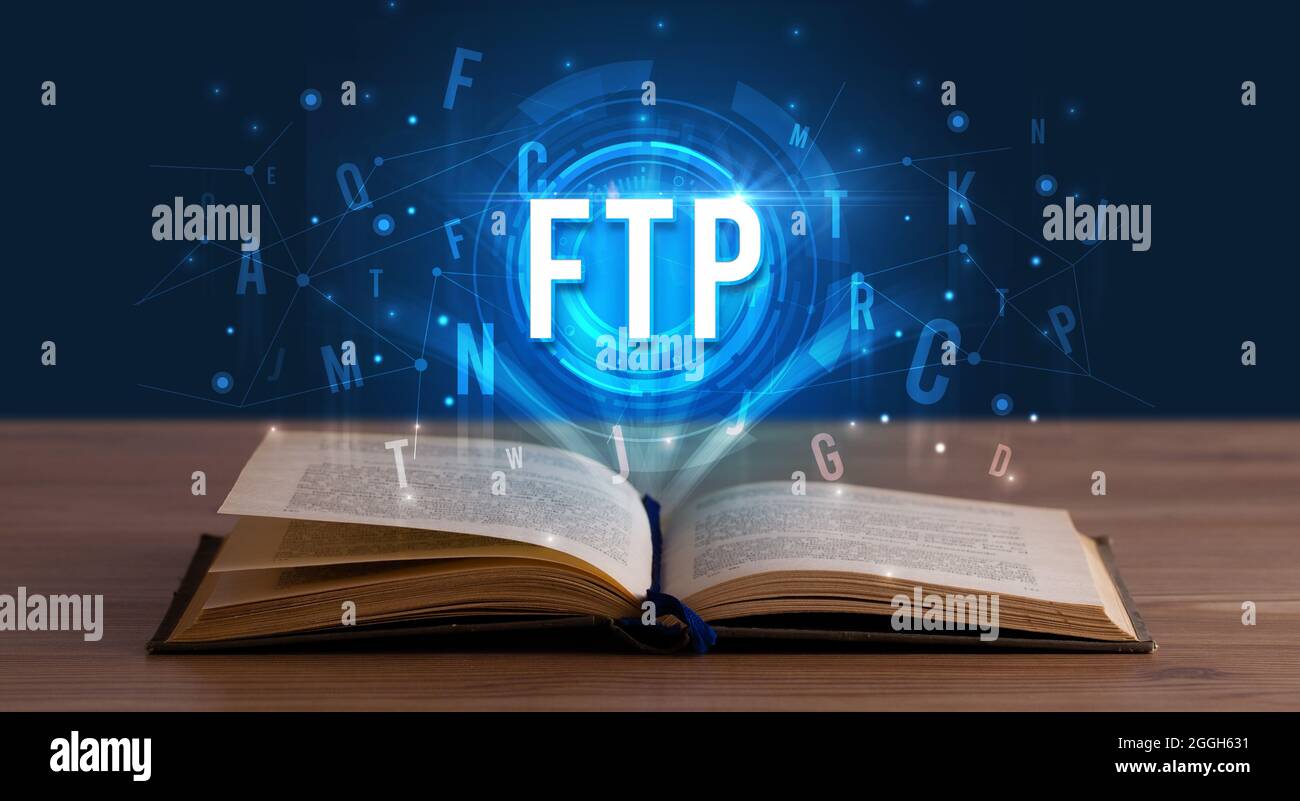 Technology abbreviation coming out from an open book Stock Photo - Alamy