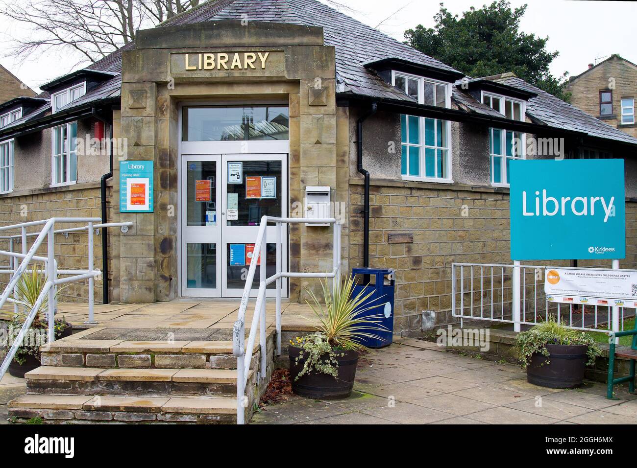 Honley Village Library Stock Photo - Alamy