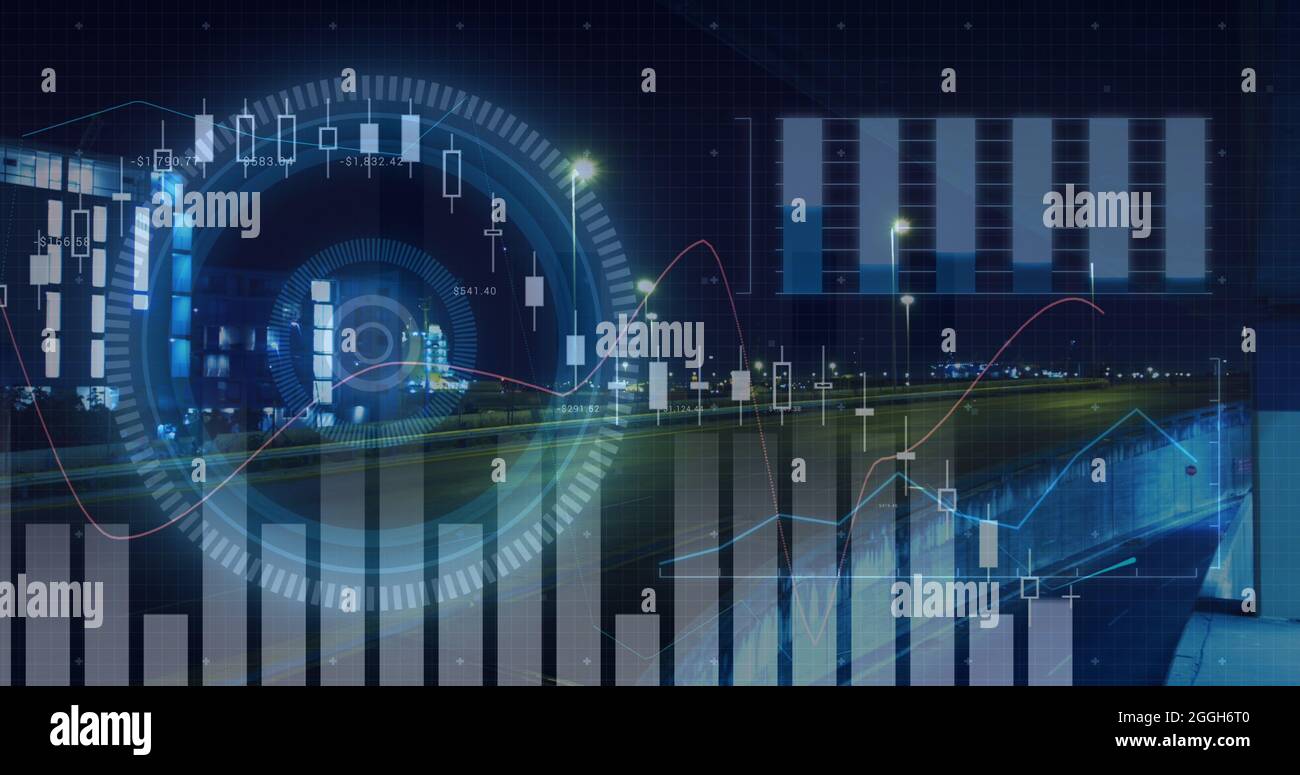 Image of scopes scanning and data processing over road traffic and ...
