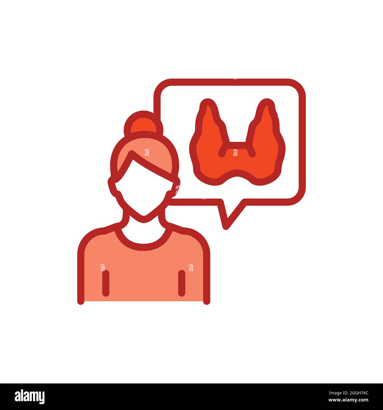 Endocrinologist doctor color line icon. Isolated vector element ...