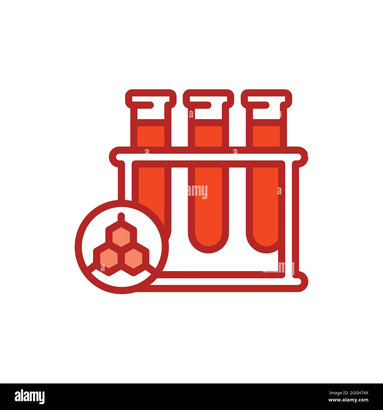 Measuring hormone levels color line icon. Isolated vector element ...