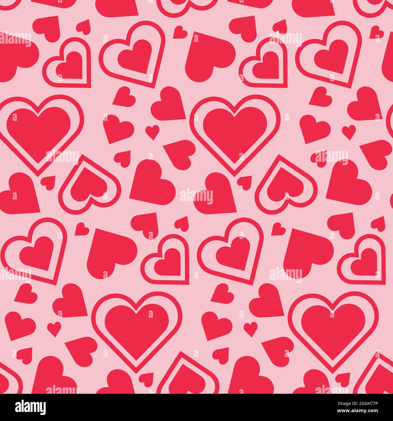 Heart seamless pattern. Design for fabric, textile print, wrapping ...