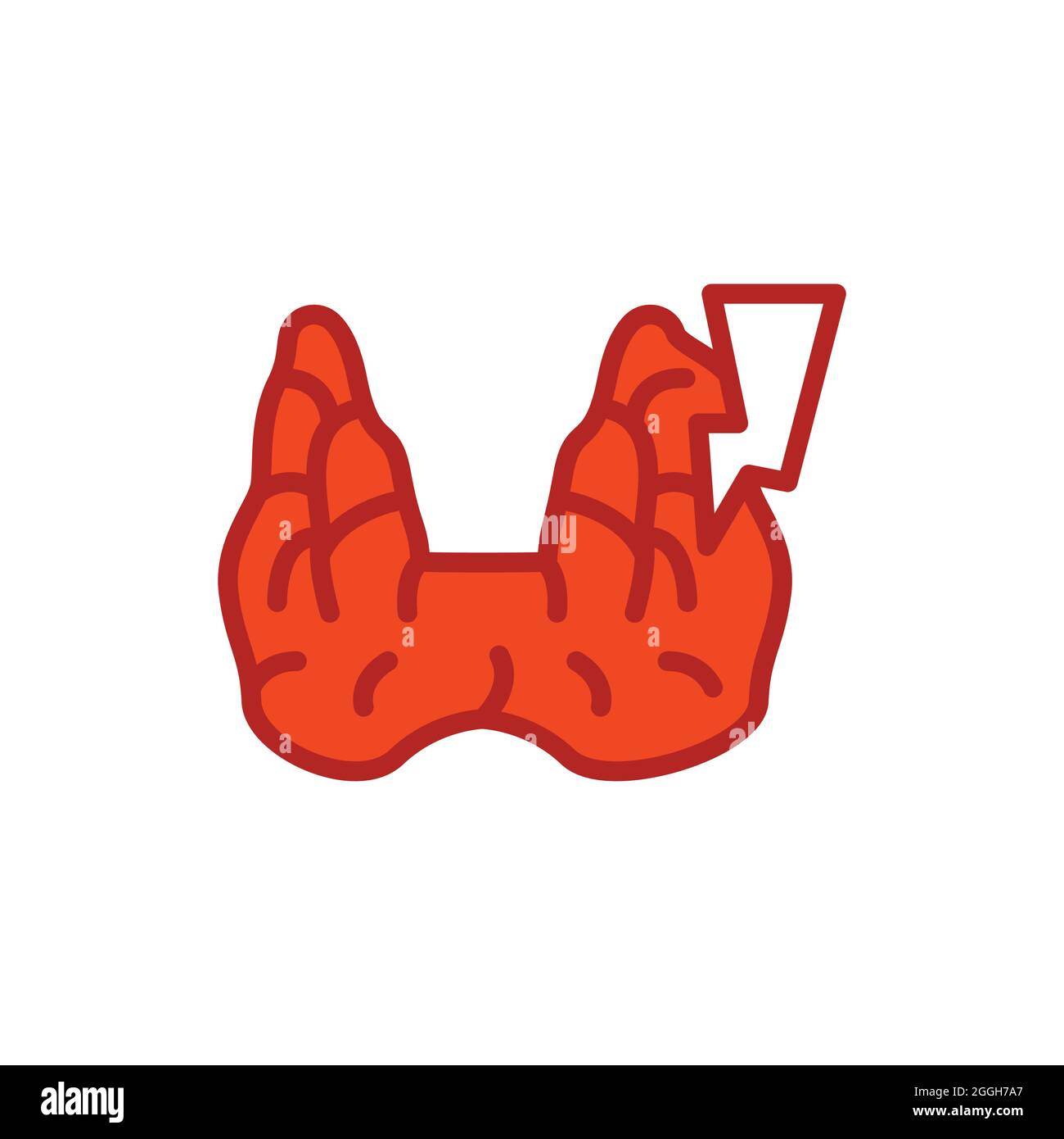 Hyperthyroidism doctor color line icon. Isolated vector element ...