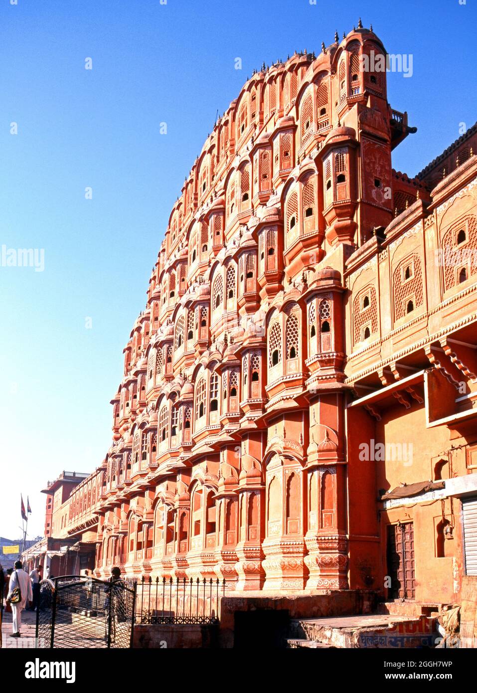 Front view of the Wind palace known locally as the Hawa Mahal, Jaipur ...