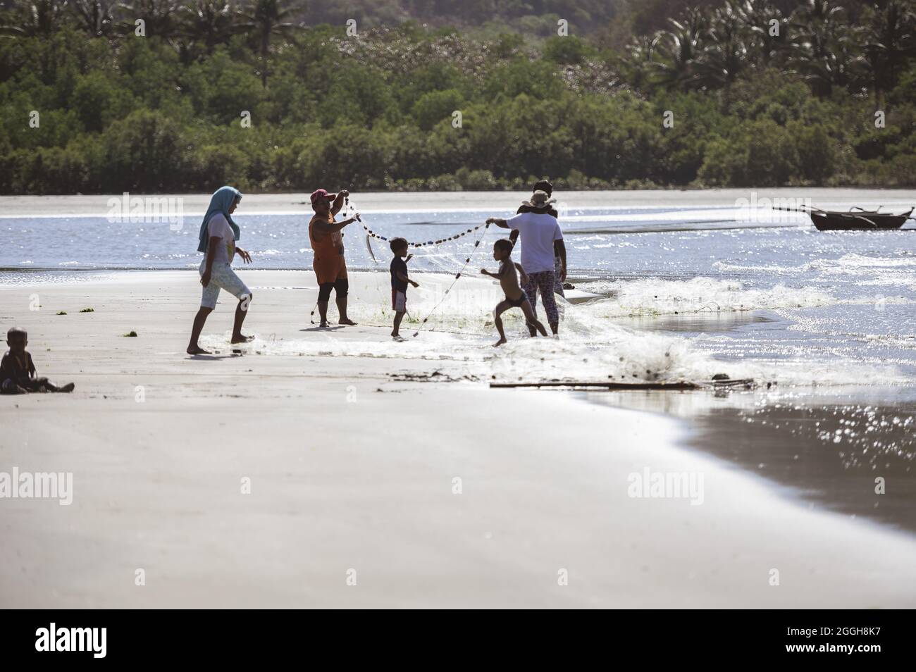 BACOLOD, PHILIPPINES - Mar 03, 2019: A Filipino fishing village on the ...