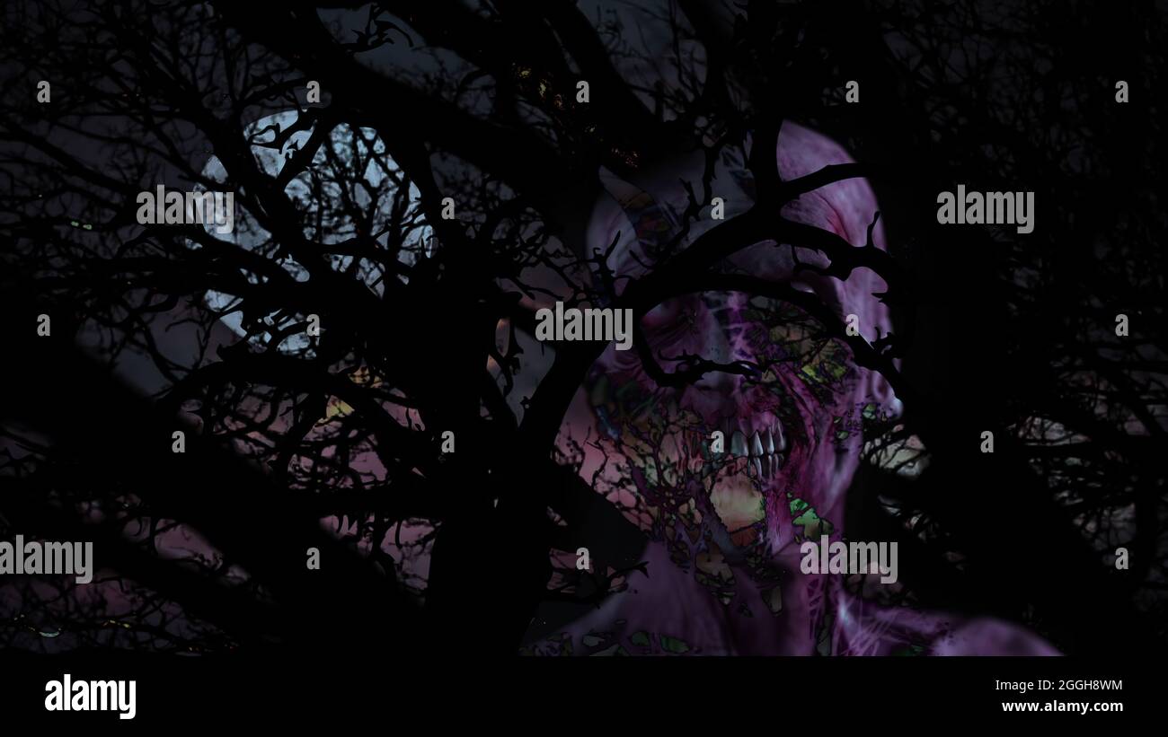 3d illustration - Disturbing Horror Background Stock Photo - Alamy