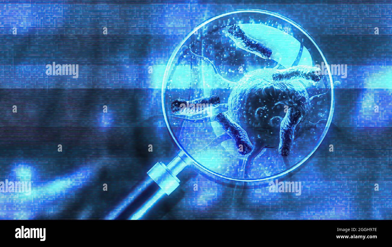 3d illustration - A Damaged And Disintegrating Cancer Cell Stock Photo ...