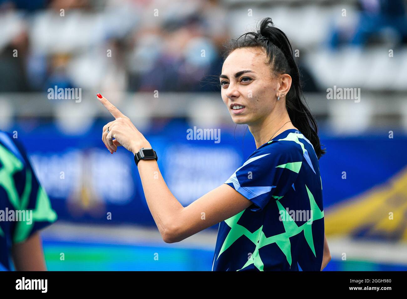 Iryna Gerashchenko (Women's High Jump) of Ukraine competes during the ...