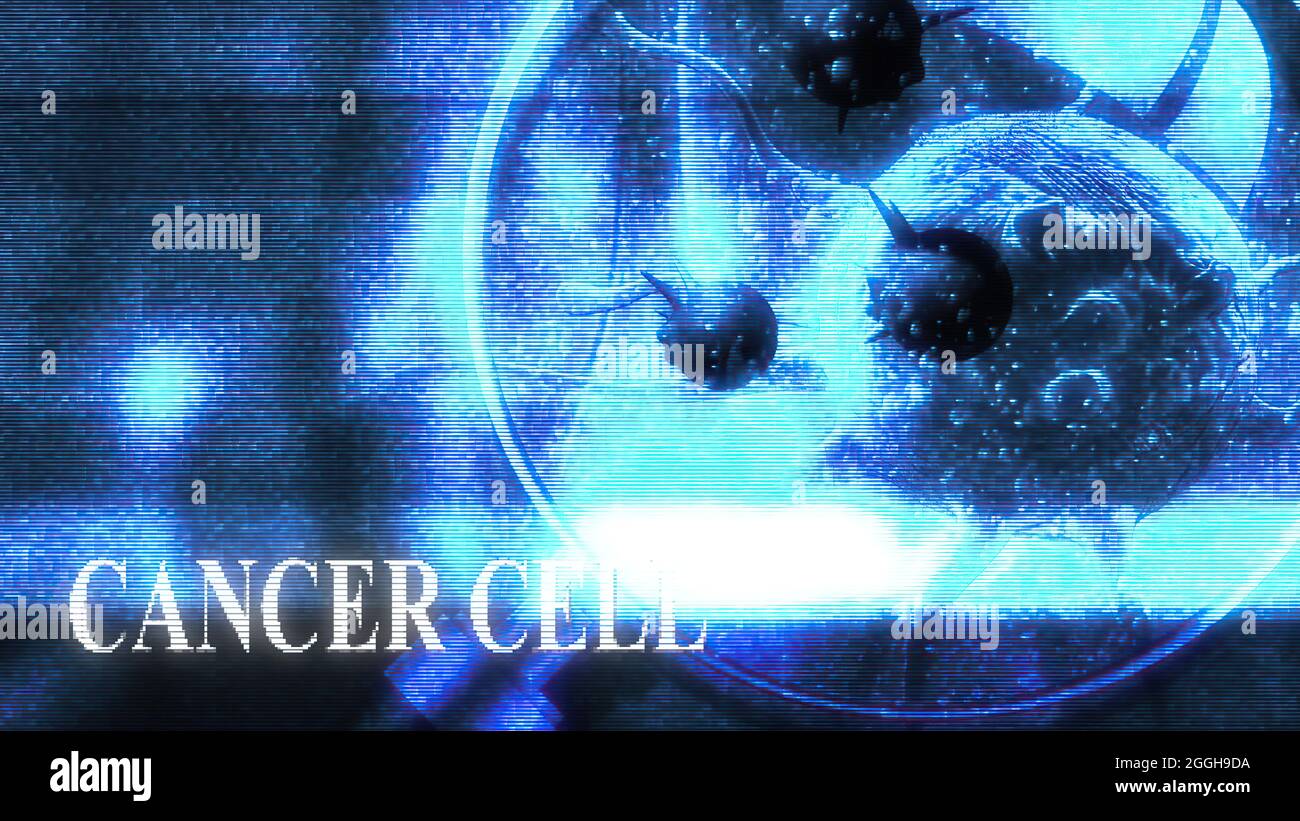 3d illustration - A Damaged And Disintegrating Cancer Cell Stock Photo ...