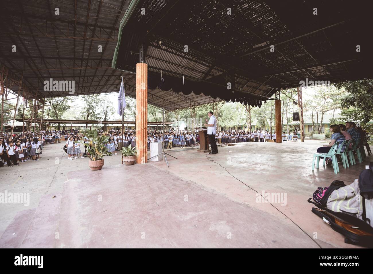 BACOLOD, PHILIPPINES - Mar 01, 2019: A group of Filipino high school ...