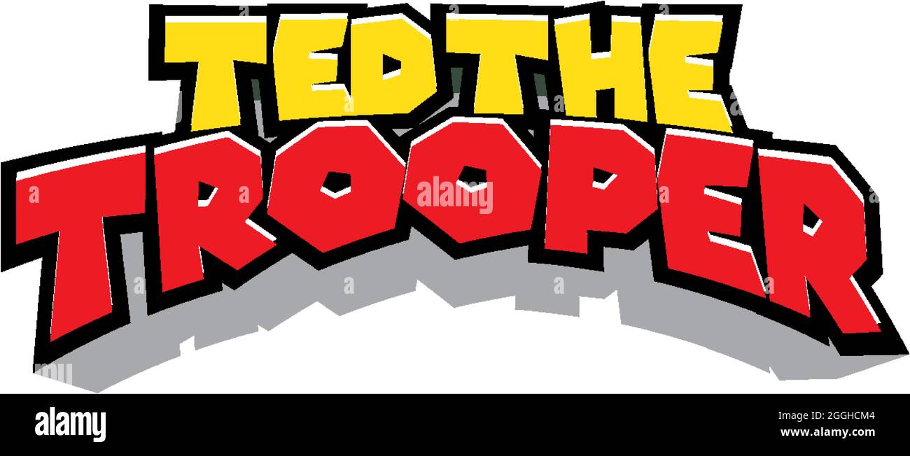 Ted The Trooper logo text design illustration Stock Vector Image & Art ...