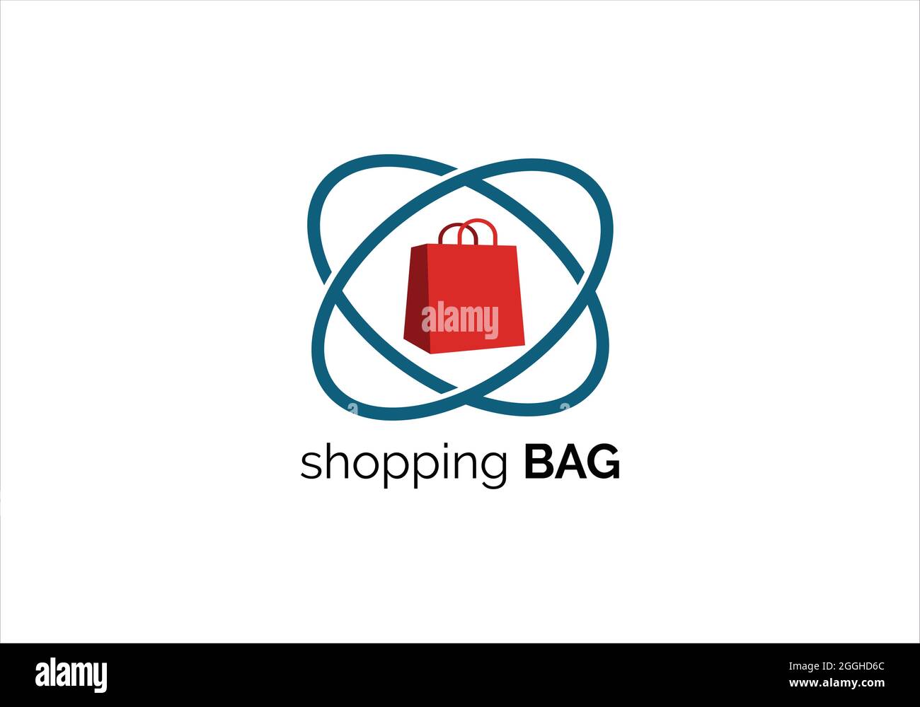Abstract shopping bag. Abstract shopping logo. Online shop logo Stock ...