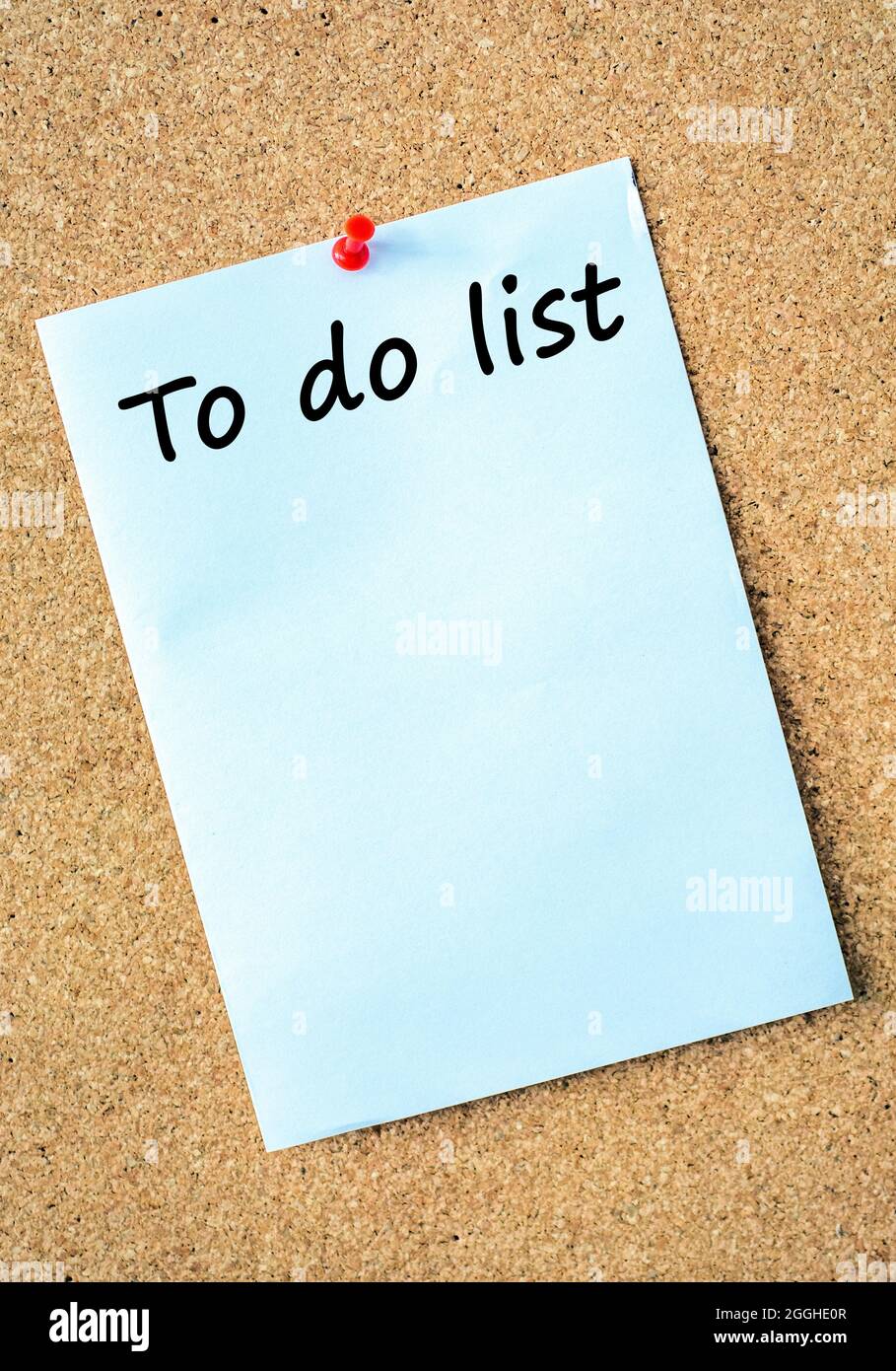 To-do list on a pin board Stock Photo - Alamy