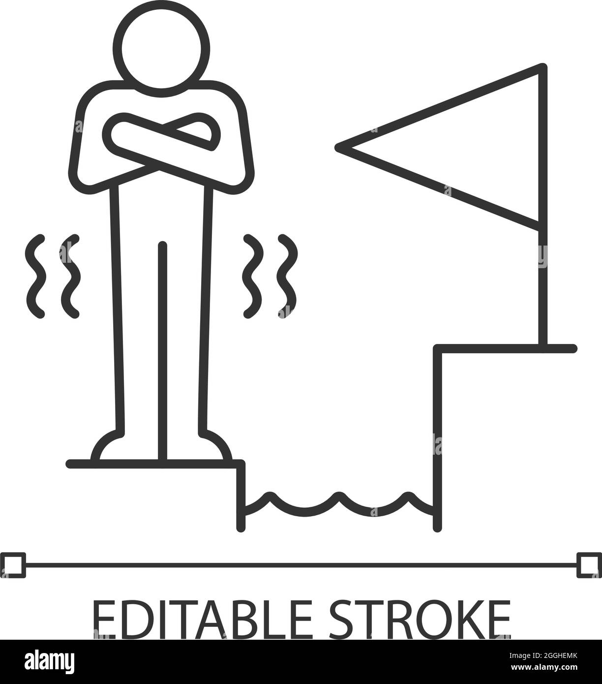 Fear of failure linear icon Stock Vector Image & Art - Alamy