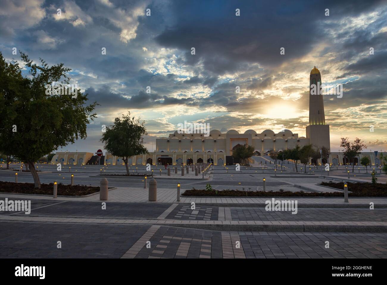 Qatar State Grand Mosque. Imam Abdul Wahab Mosque Stock Photo - Alamy