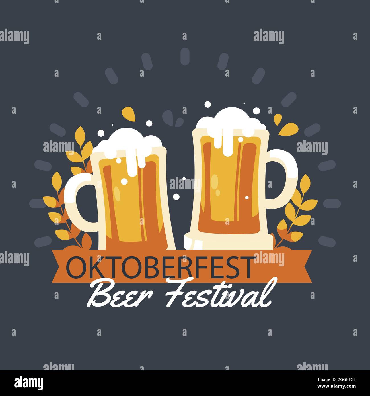 Flat oktoberfest illustration Vector illustration Stock Vector Image ...