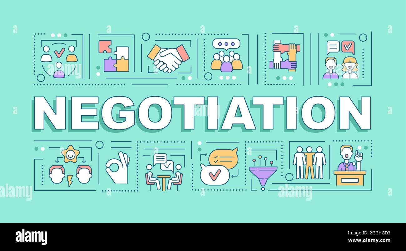 Negotiation word concepts banner Stock Vector Image & Art - Alamy