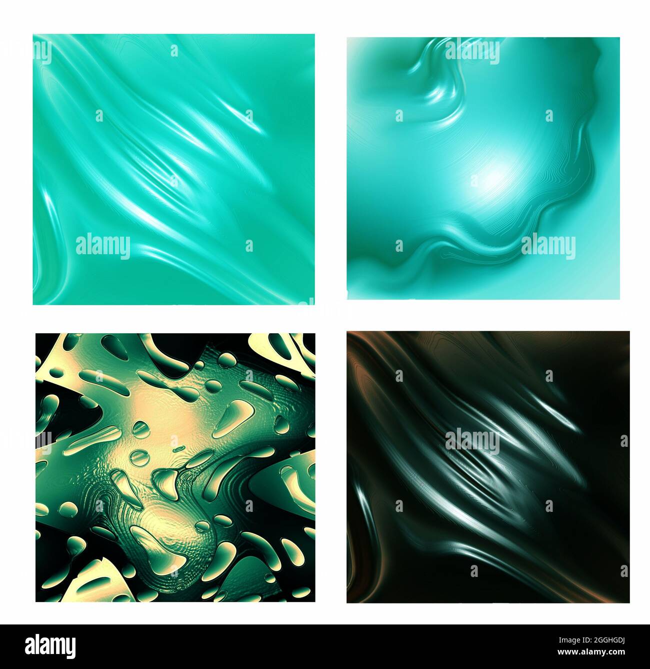 set of four cyan backgrounds 3D rendering Stock Photo - Alamy