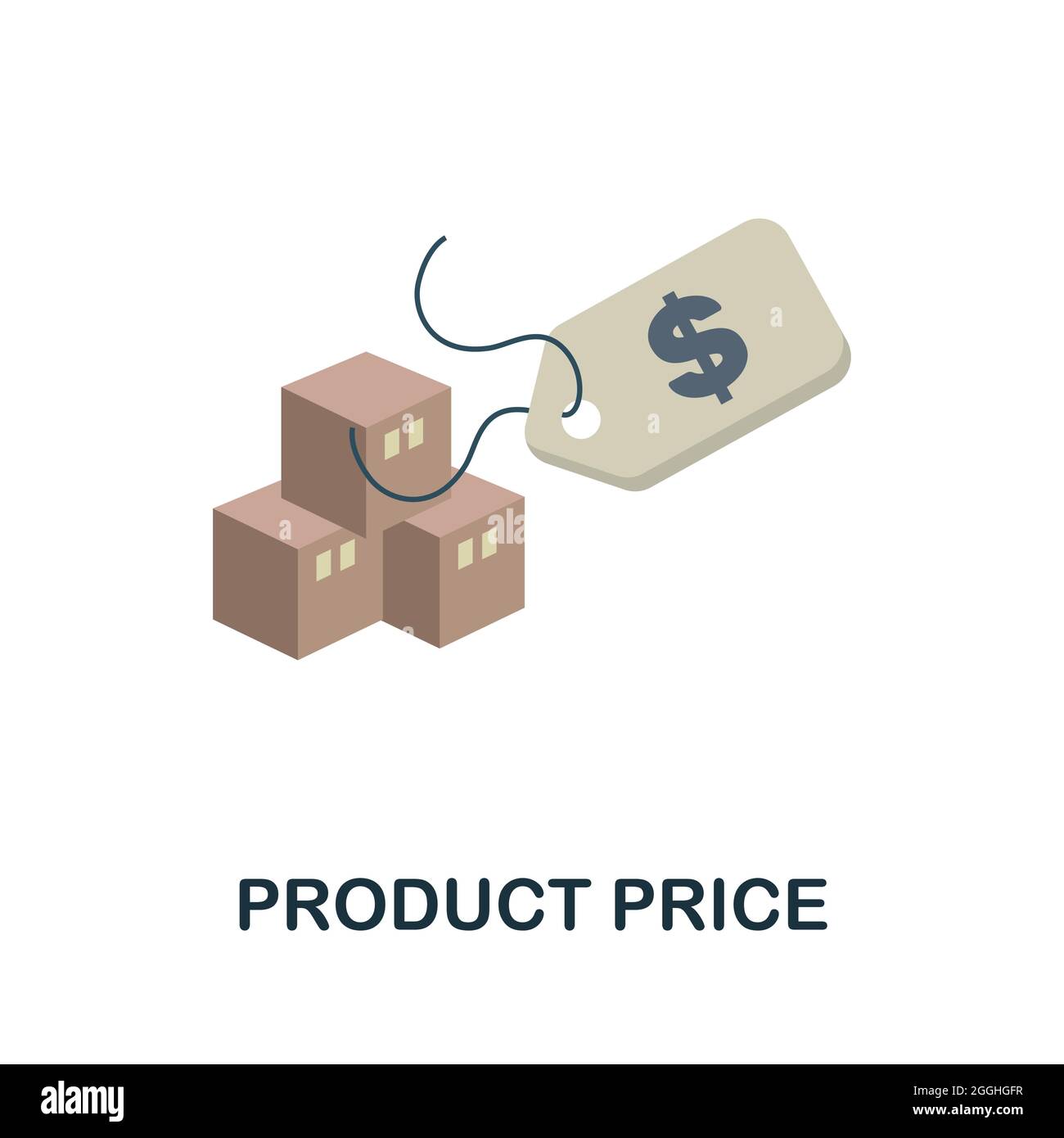 Product Price flat icon. Simple sign from procurement process collection. Creative Product Price ...