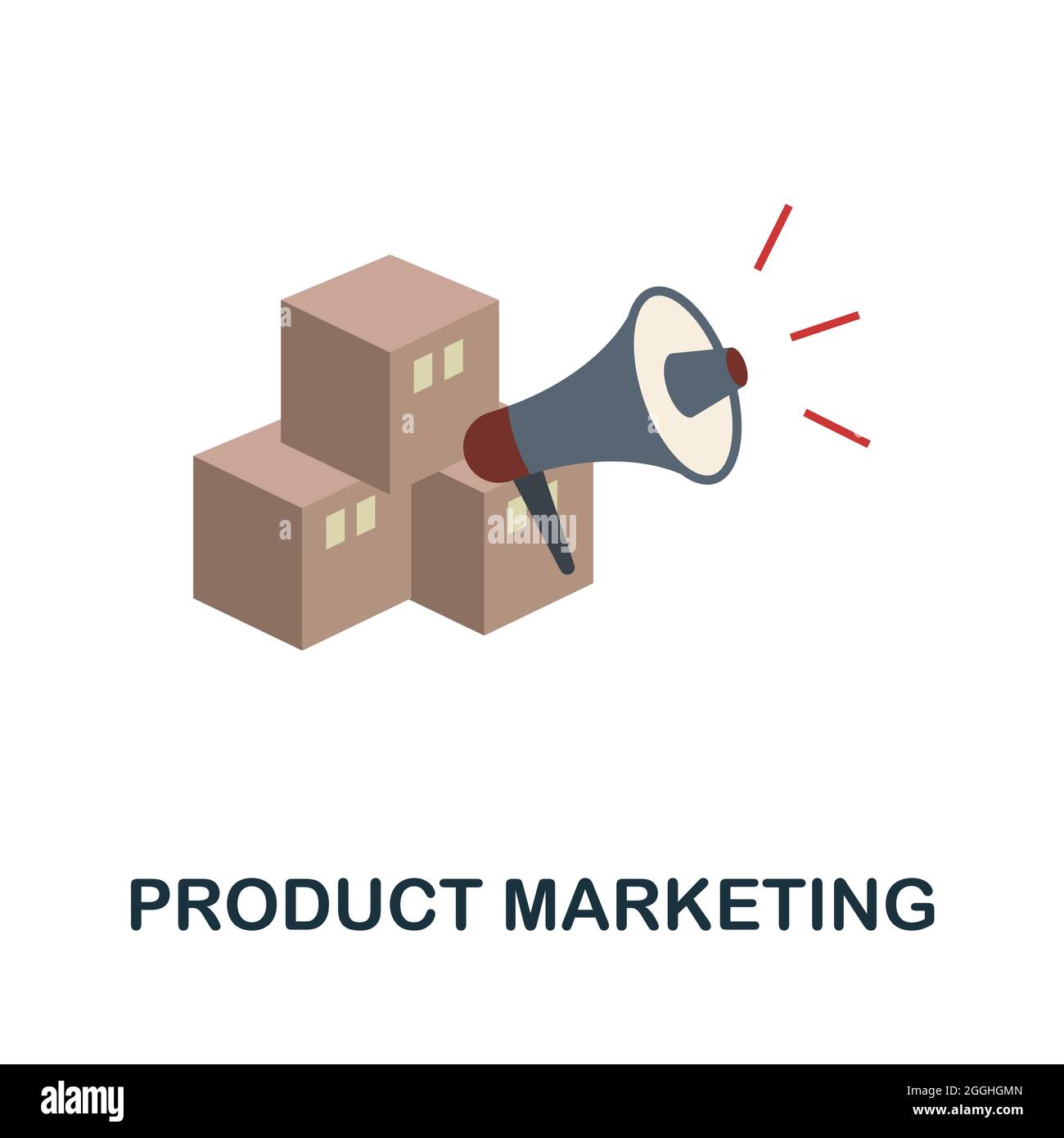 Product Marketing flat icon. Simple sign from procurement process ...