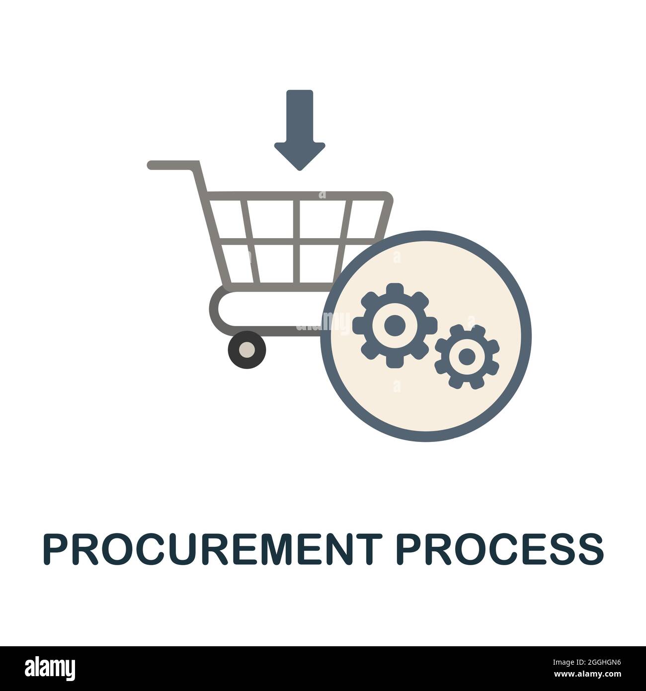 Procurement Process flat icon. Simple sign from collection. Creative ...