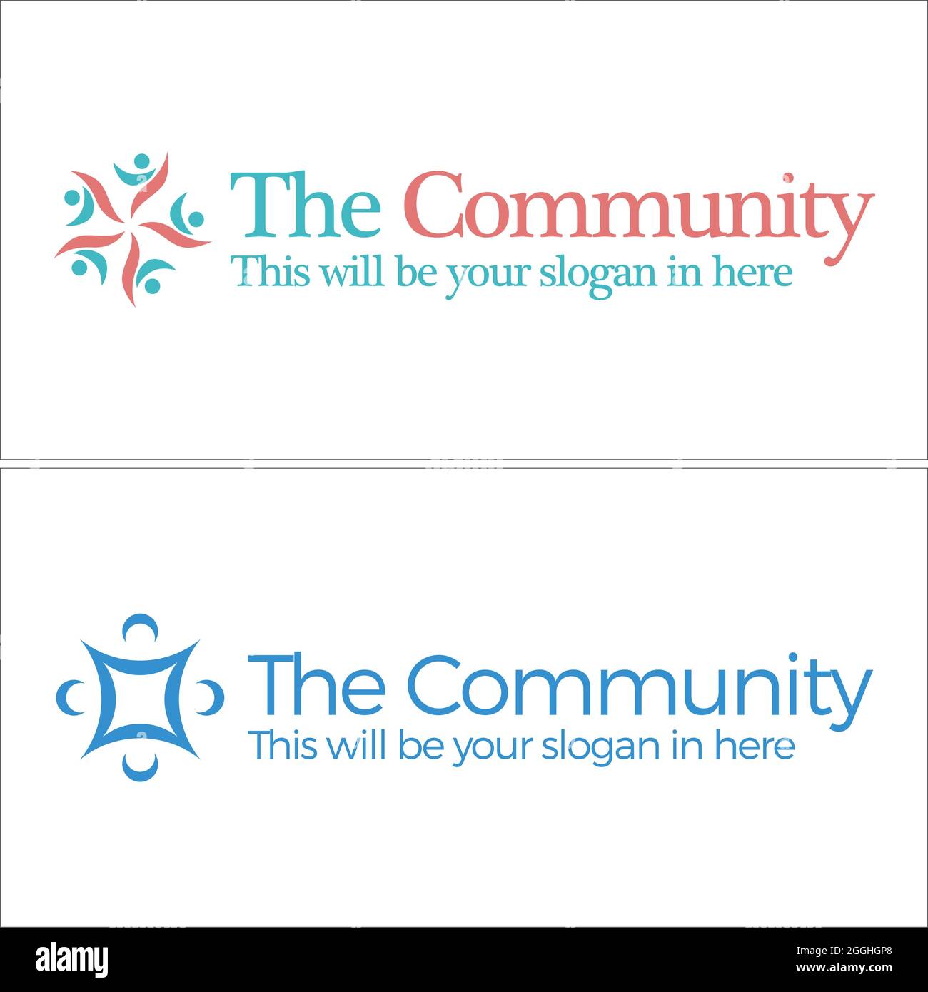 Community group Non Profit business logo design Stock Vector Image ...
