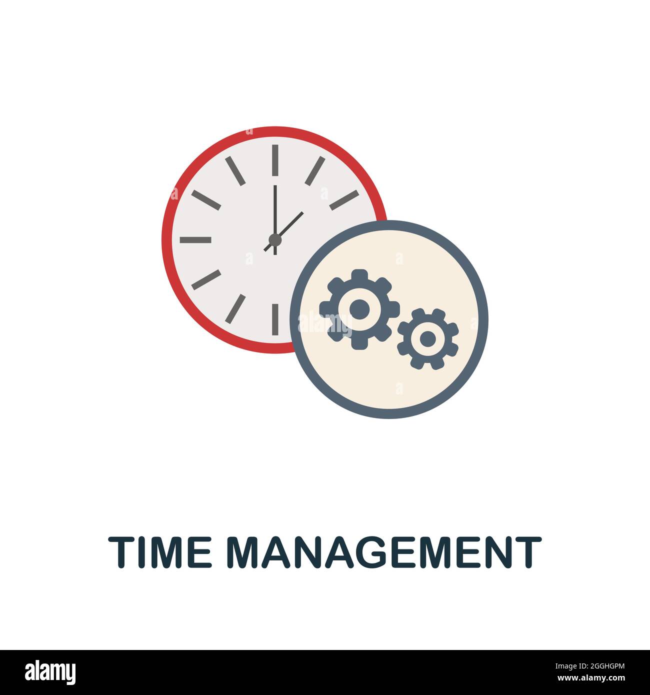 Time Management flat icon. Colored sign from productivity collection ...