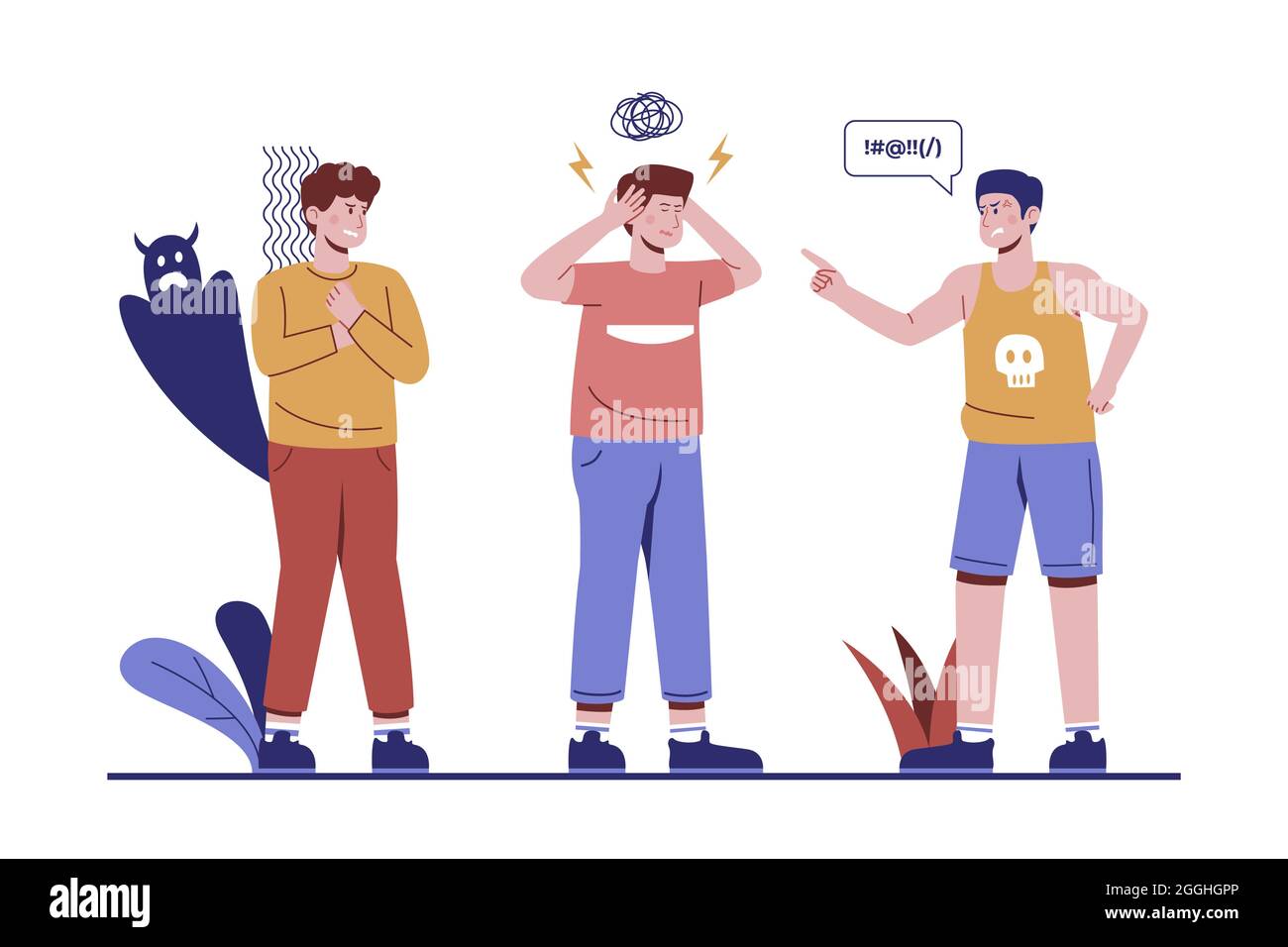 Illustration people mental health Cut Out Stock Images & Pictures - Alamy