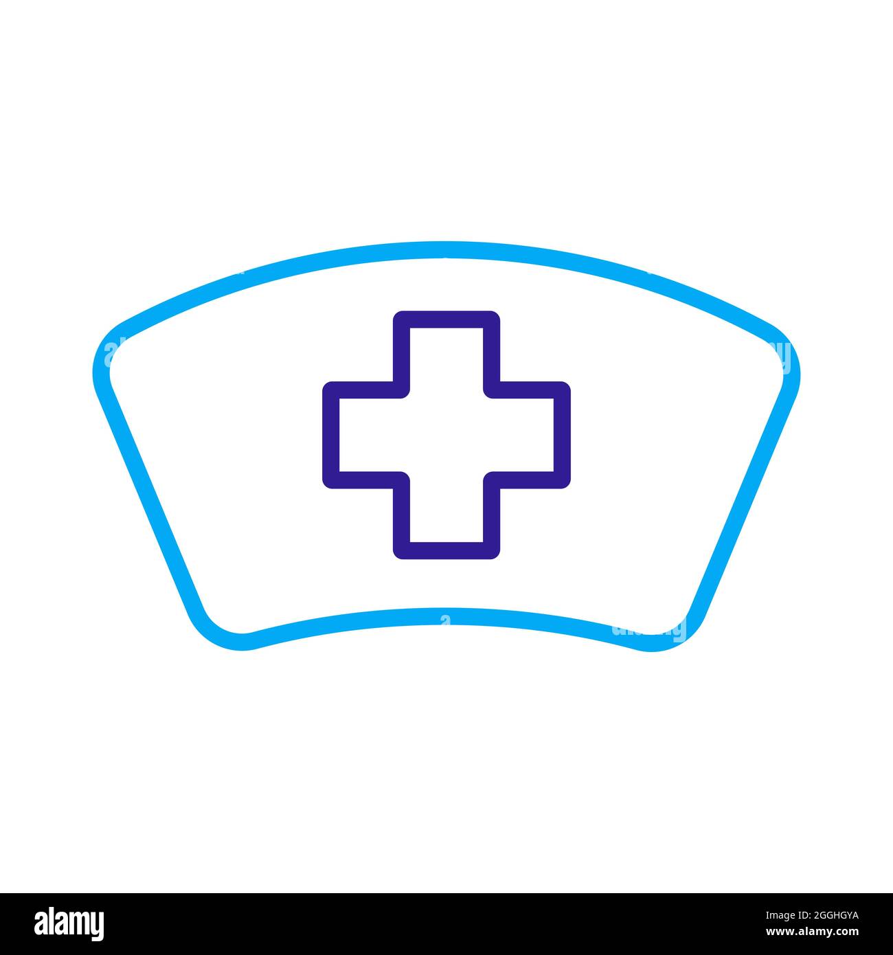 Nurse hat vector icon. Medicine and healthcare, medical support sign ...