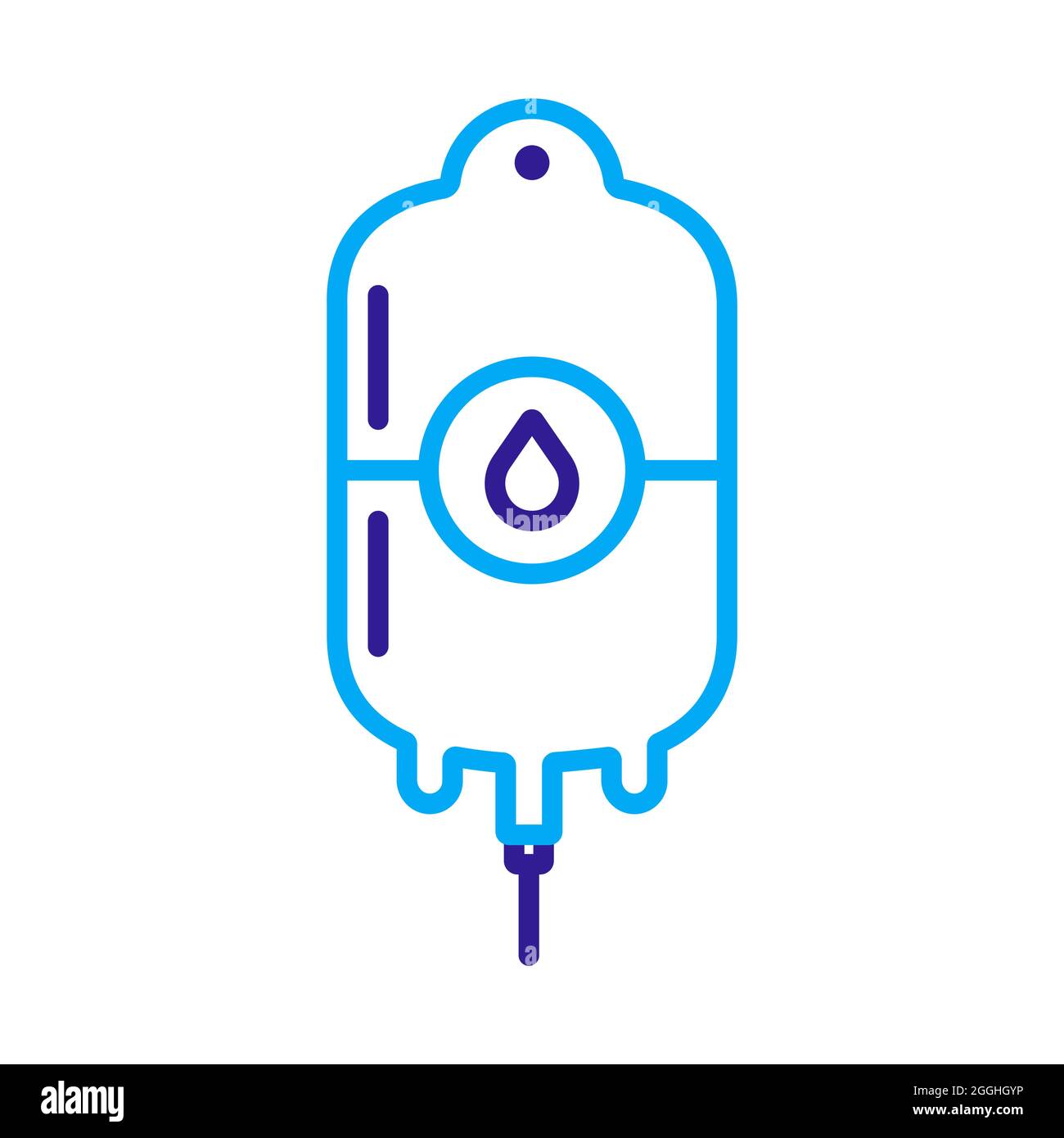 Blood Bag vector icon. Medicine and healthcare, medical support sign ...