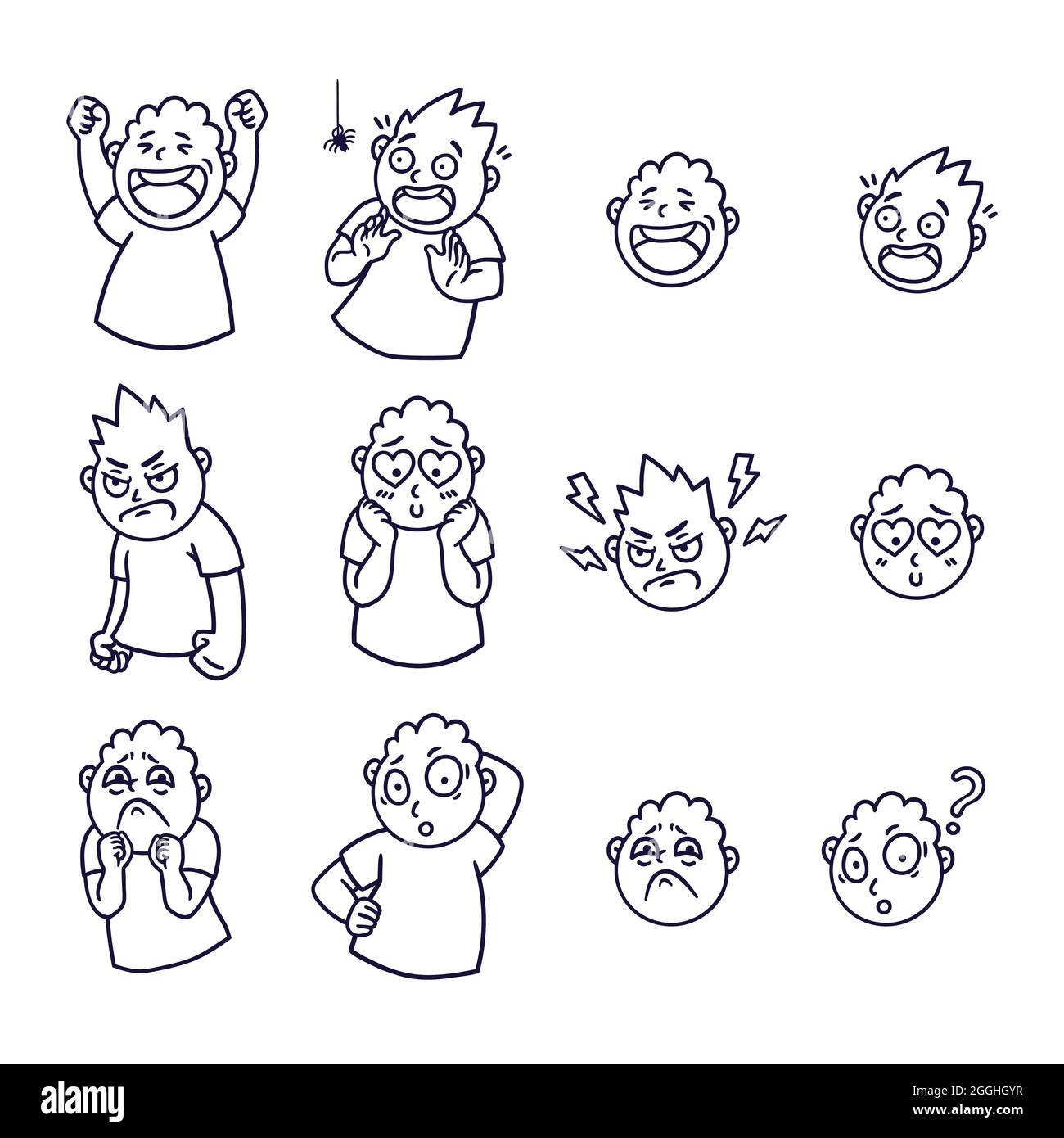 Face happy angry sad hi-res stock photography and images - Alamy