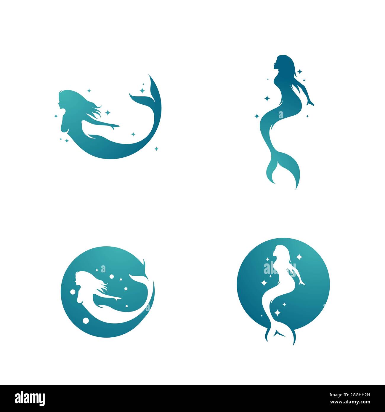 Mermaid vector hi-res stock photography and images - Alamy