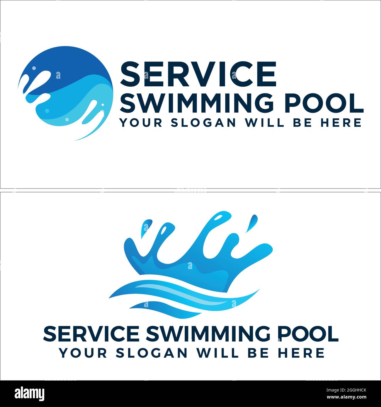 Swimming pool spark splash water logo design Stock Vector Image & Art ...