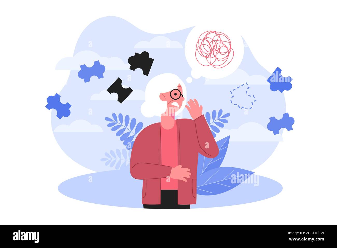 Abstract alzheimer concept illustration Vector illustration Stock ...