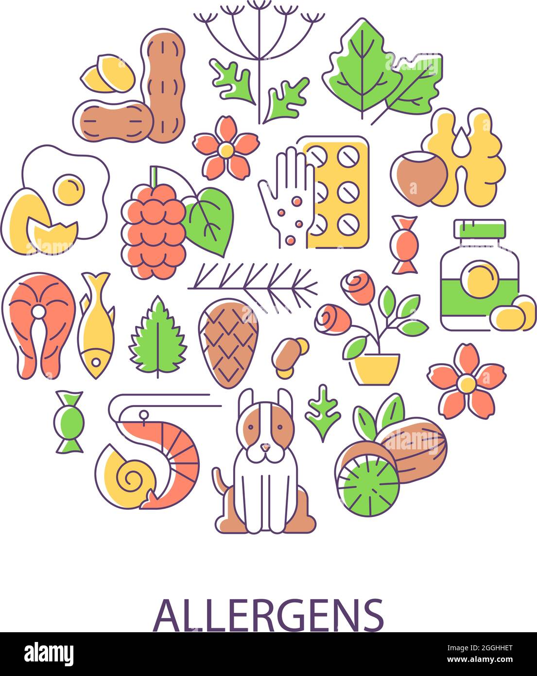 Allergy food concept food allergens hi-res stock photography and images ...