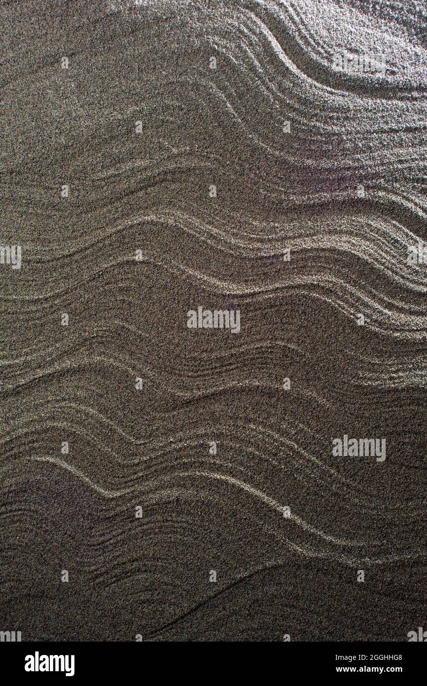Representative background waves formed of gray sand layer Stock Photo ...