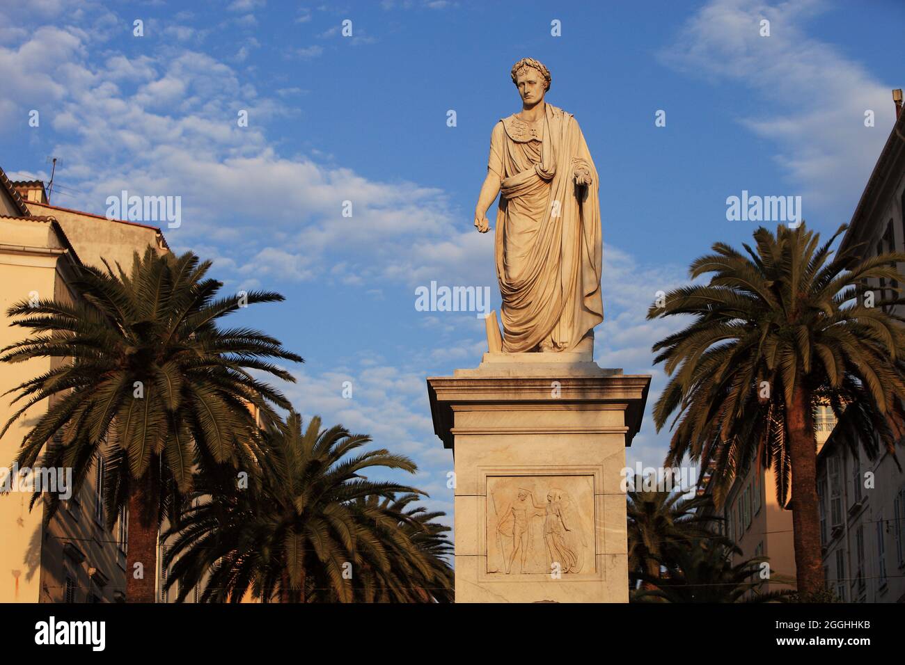 FRANCE. CORSE-DU-SUD (2A) AJACCIO. PLACE FOCH (KNOWN AS PALMS SQUARE ...