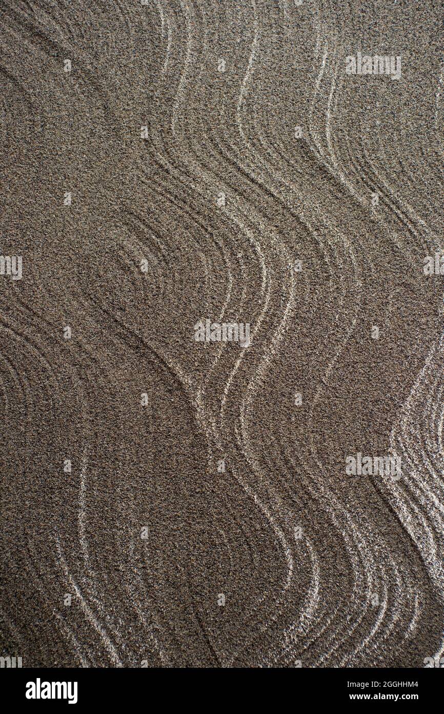 Representative background waves formed of gray sand layer Stock Photo ...