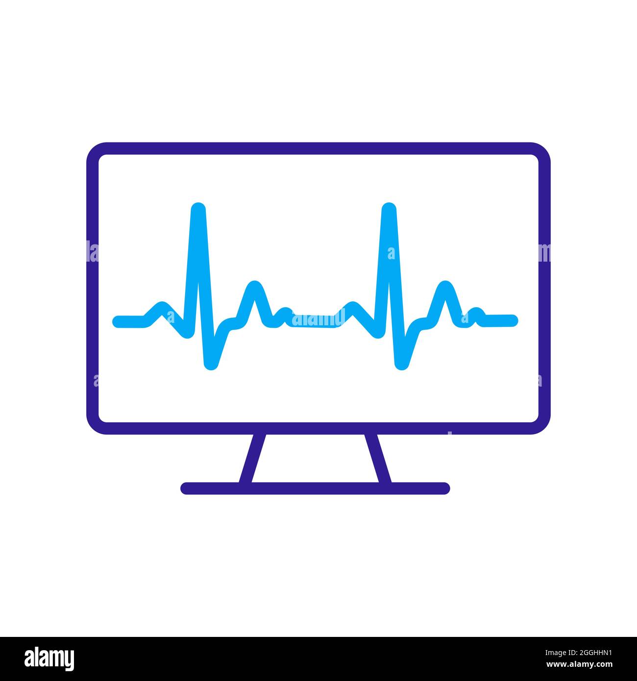 Computer diagnostics vector icon. Medicine and healthcare, medical ...