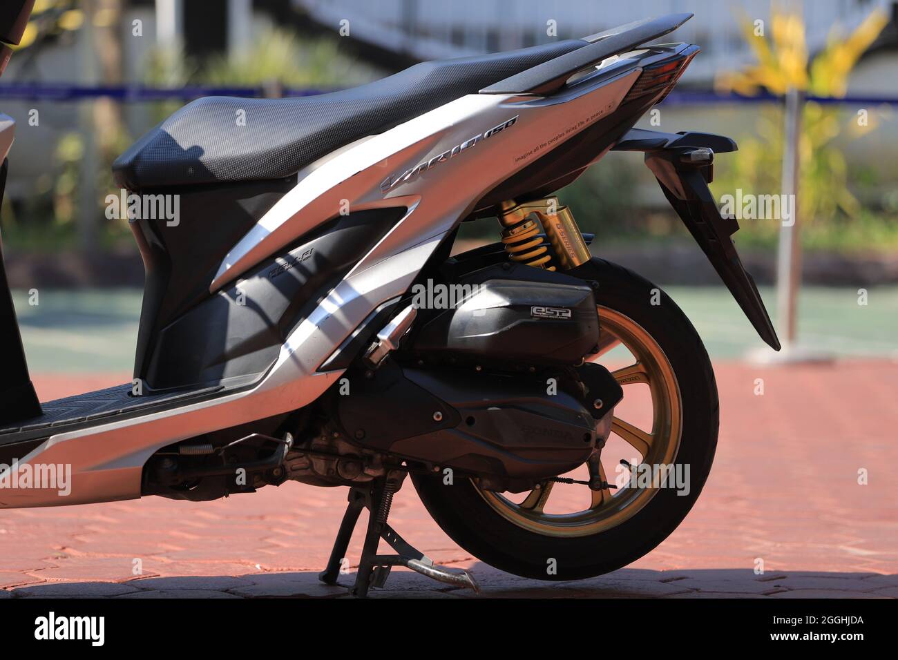 Surabaya, Indonesia - July 29, 2021 : Honda Vario brand motorcycle ...