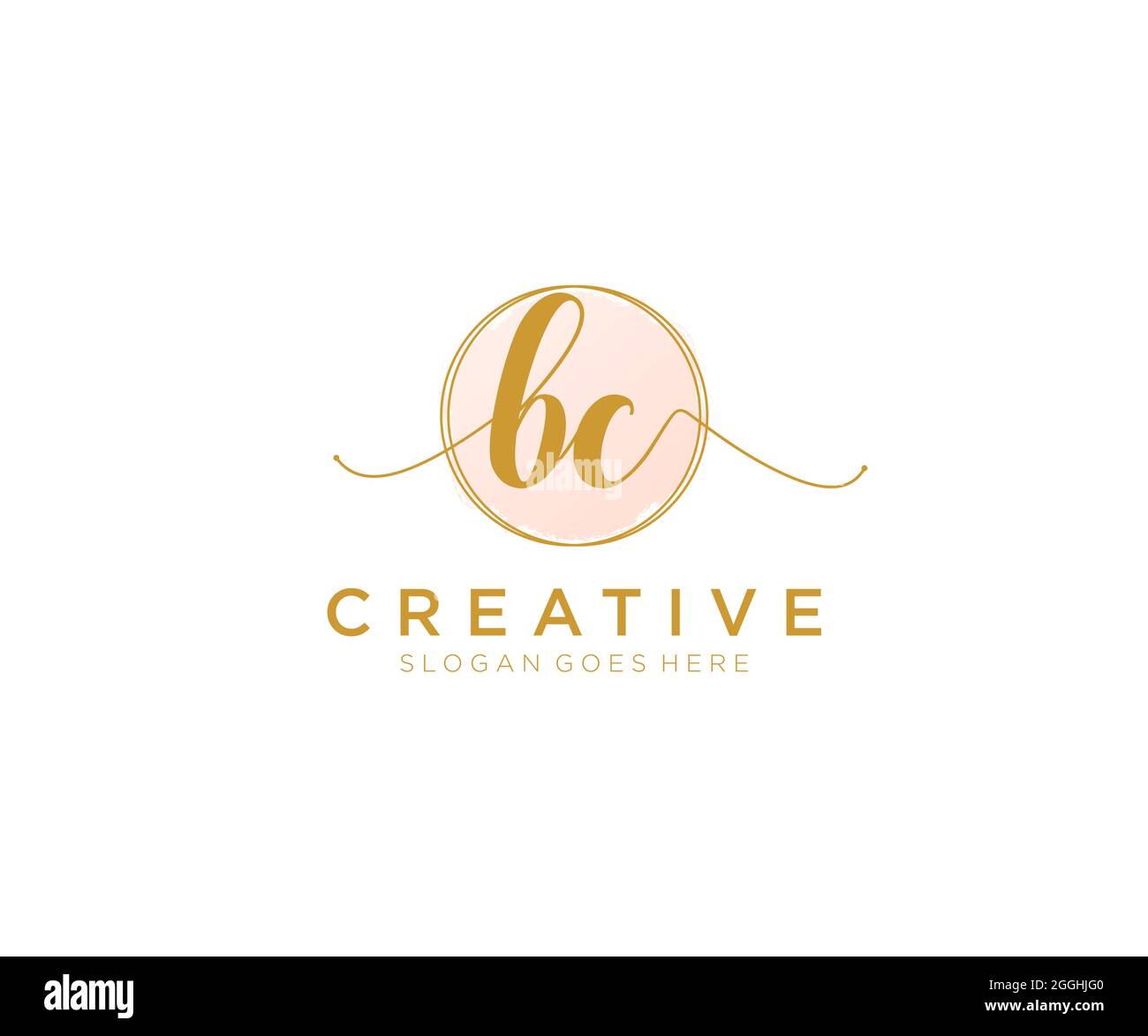 BC Feminine logo beauty monogram and elegant logo design, handwriting ...