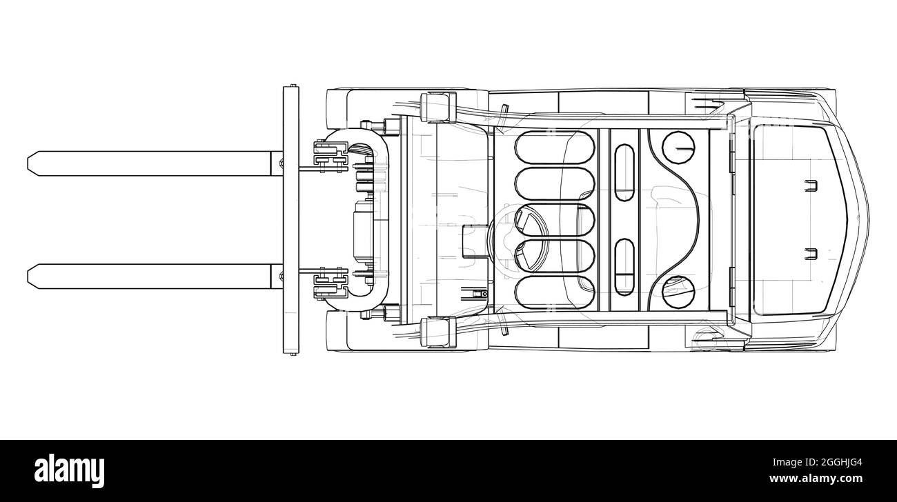 Hydraulic loading lift Black and White Stock Photos & Images - Alamy