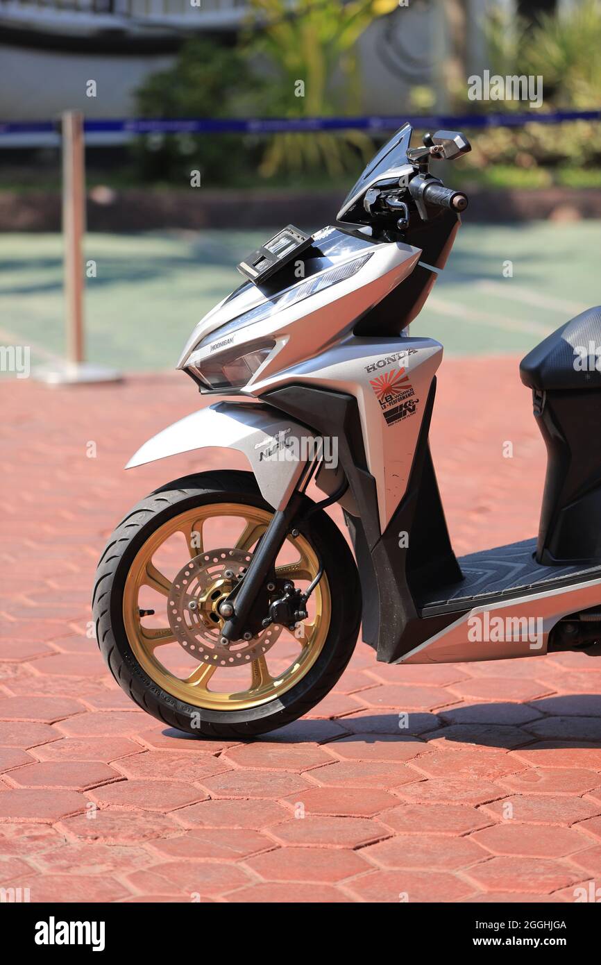 Surabaya, Indonesia - July 29, 2021 : Honda Vario brand motorcycle ...