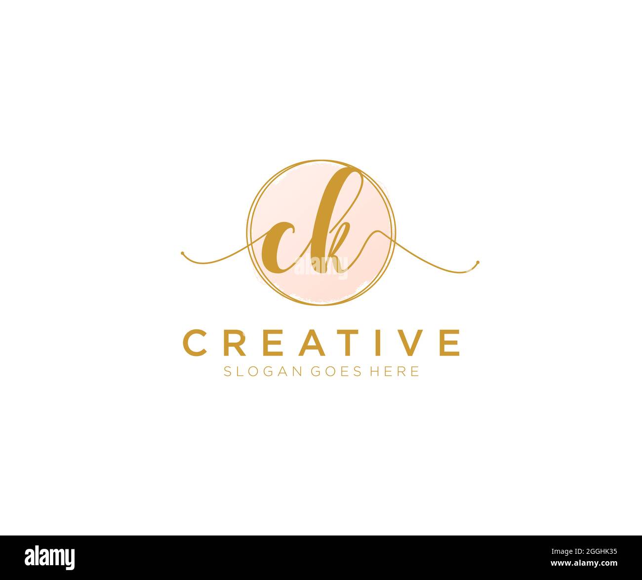 CK Feminine logo beauty monogram and elegant logo design, handwriting ...