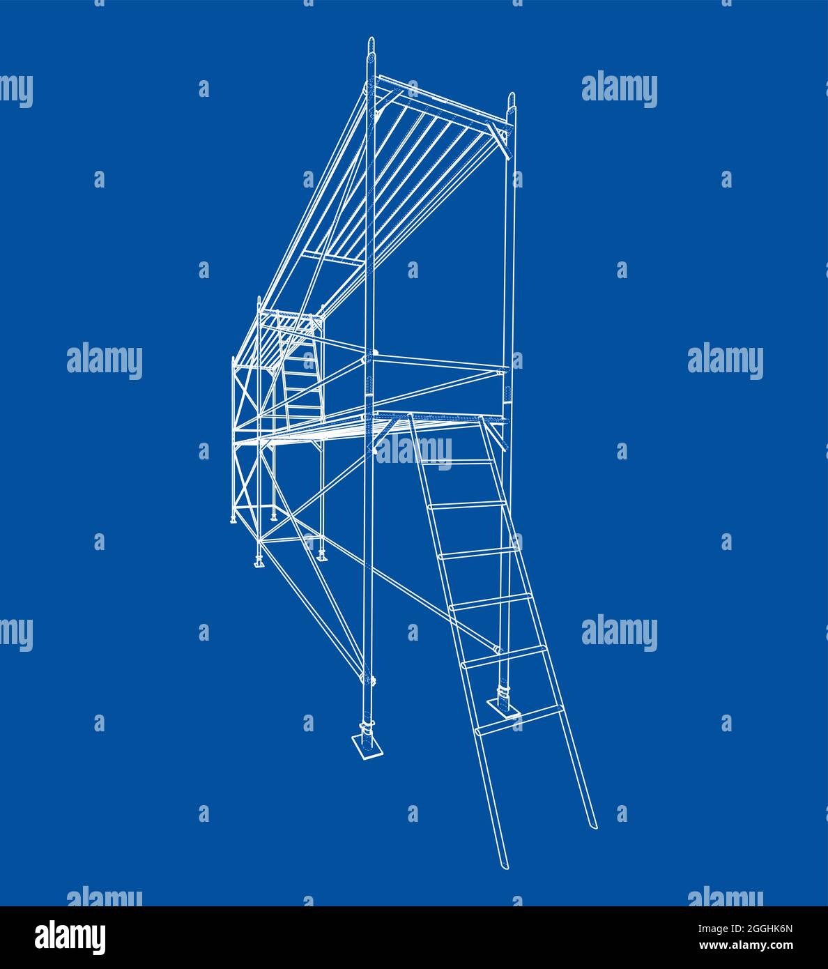 Prefabricated Scaffolding Vector Stock Vector Image And Art Alamy